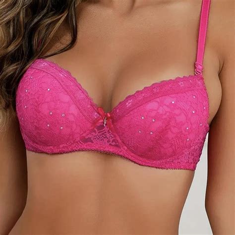 Brand New Pink Push Up Bra Uk Size 38b Cup Size Depop