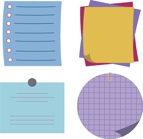 Sticker Note With Isolated On White Background Vector Sticker Set