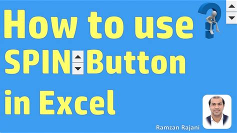 How To Add A Spin Button In Excel Youtube