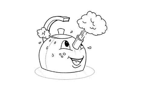 Раскраска Чайник бесплатно распечатать.