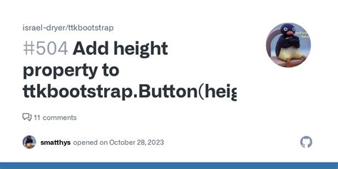 add height property to ttkbootstrap button height 5 · issue 504 · israel dryer ttkbootstrap