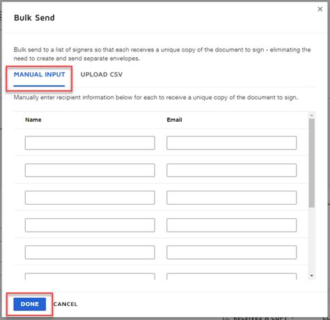 Utilize Bulk Send Docusign Sf State