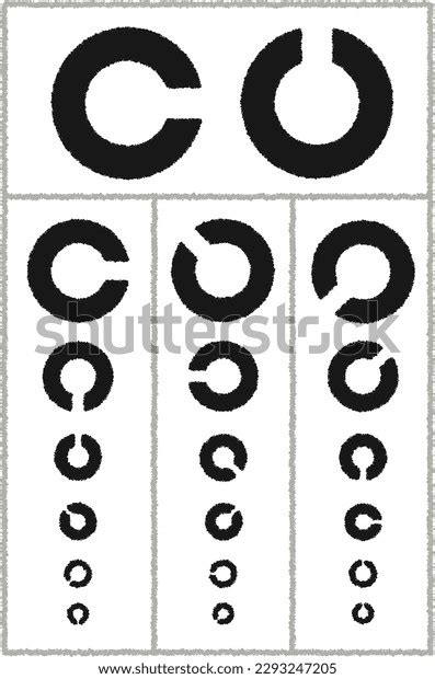 visual acuity test test that performed stock vector royalty free