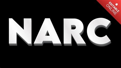 Narc 3d Font Text Effect Generator