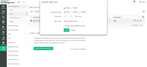 LDAP Integration Key Manager Plus