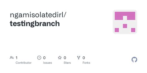 Github Ngamisolatedirltestingbranch