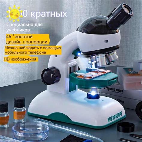 Микроскоп детский школьный и набор микропрепаратов - купить с доставкой ...