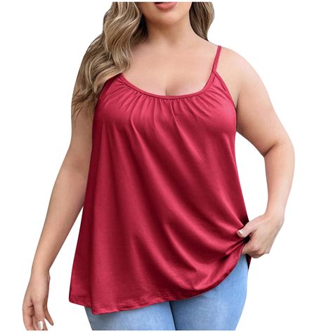 Aloohaidyvio No Boundaries Womens Plus Size Camisoles Tops With Built