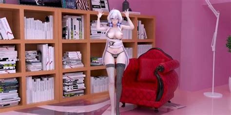 MMD Azur Lane Illustrious Bop Bop Minidress Stockings Striptease Sex Tnaflix Com