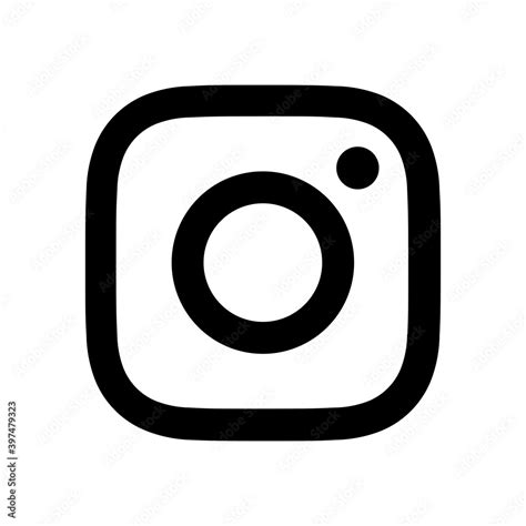 Instagram Logo Vector Black Silhouette Shape Isolated Instagram