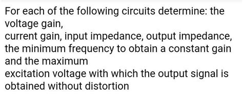 For Each Of The Following Circuits Determine The Chegg Com