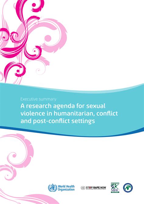 Pdf Executive Summary A Research Agenda For Sexual Violence In