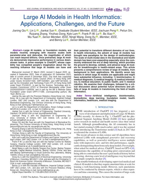Large Ai Models In Health Informatics Applications Challenges And The Future Download Free
