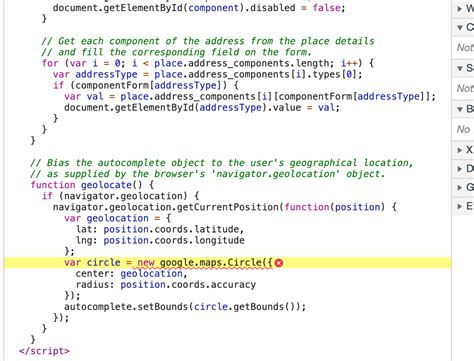 Laravel Google Map API Auto Complete Errors Stack Overflow