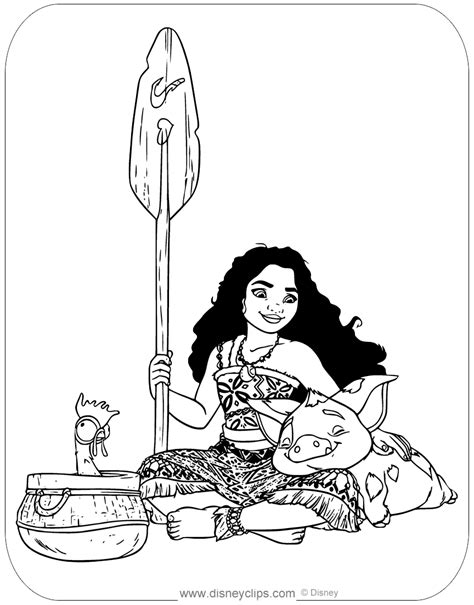 Moana 2 Colouring Sheets