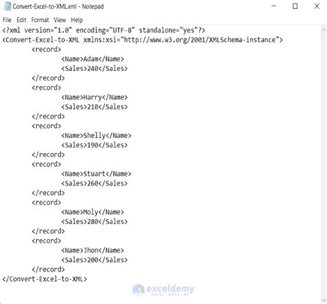 How To Convert Excel To XML File With Easy Steps ExcelDemy