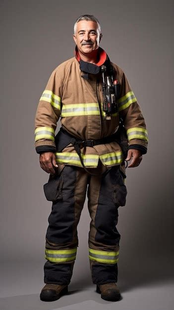 Premium Photo A Firefighter Wearing A Firefighter Uniform And Fireman