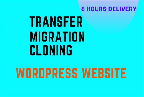 i will migrate move or transfer your wordpress website within 6 hours
