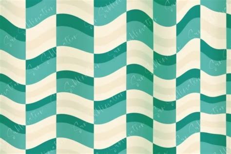 Seamless Wavy Geometric Pattern Retro Graphic By Sun Sublimation · Creative Fabrica