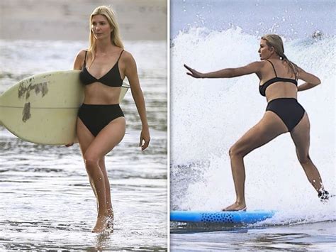 Ivanka Trump Heads Back To The Beach In Black Bikini Surfing Again