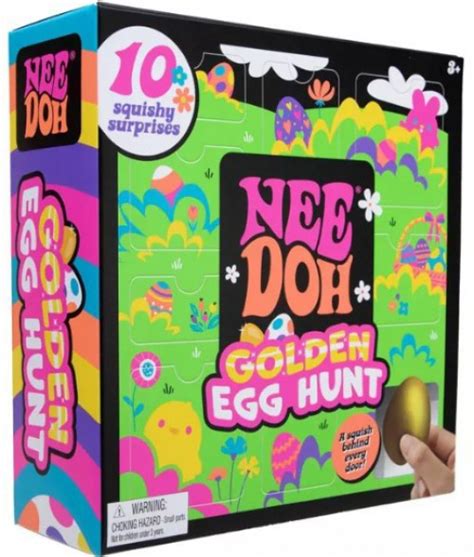 Needoh 2025 Easter Golden Egg Hunt Exclusive 125 Mystery 10 Pack 10 Squishy Surprises Schylling