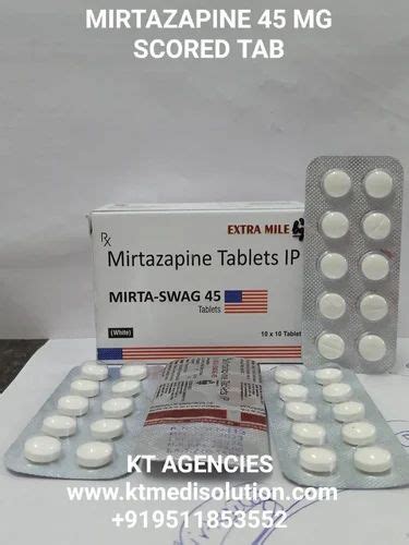 Mirtazapine Tablets Ip 45 Mg At Rs 250strip In Nagpur Id 2851646826555