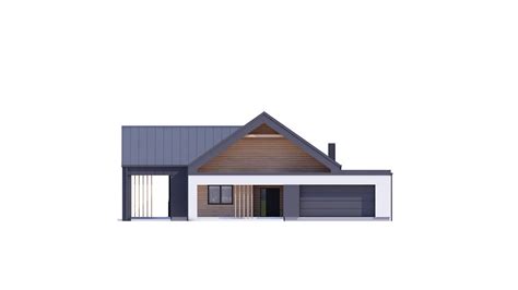 Projekt domu | funkcjonalny w typie nowoczesnej stodoły wysoki salon i ...