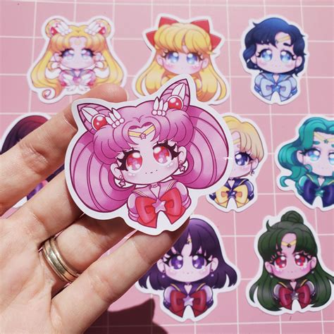 Sailor Moon Vinyl Stickers Etsy