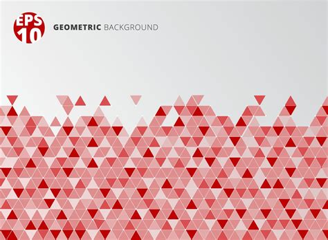 Abstract Red Geometric Triangle Structure Background And Texture With Copy Space Vector