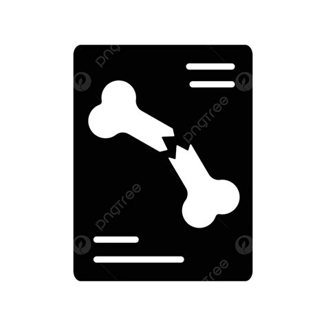 Bone Fracture X Ray Scan Vector Glyph Icon Ray Isolated Clinical Vector Ray Isolated Clinical