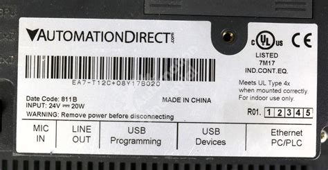 Ea7 T12c By Automation Direct C More 12 In Touch Screen Hmi Ea7 Series