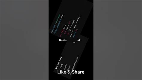 Guess Of The Output Of The Following Code Video18 Please Subscribe Programming C Cpp