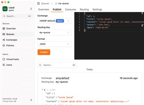 How To Manually Publish Messages To Rabbitmq
