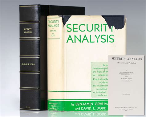 Security Analysis First Edition Graham And Dodd Rare Book