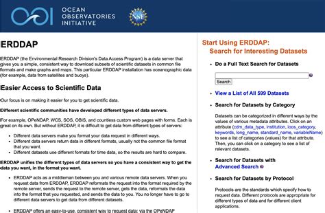 Erddap Server Ocean Observatories Initiative