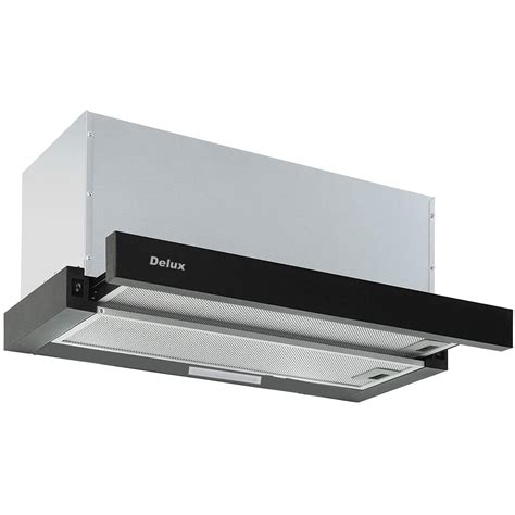 Абсорбатор за вграждане Delux 900м3 ч абсорбираща мощност Двутурбинен мотор 240w 60 Cм