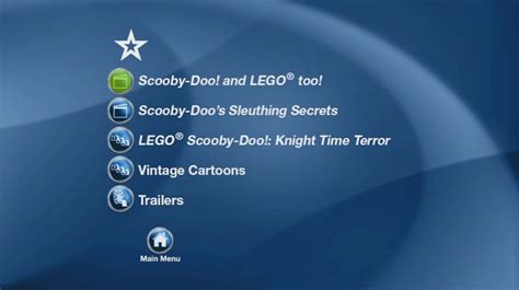 Lego Scooby Doo Haunted Hollywood 2016 Dvd Menus