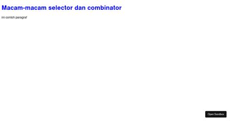 Belajar Selector Css Codesandbox