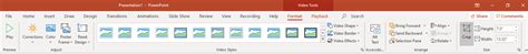 Video Tools Format Tab Powerpoint Appears After Insert Video Avantix