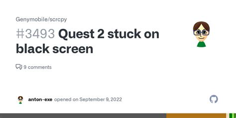 Quest 2 Stuck On Black Screen · Issue 3493 · Genymobilescrcpy · Github