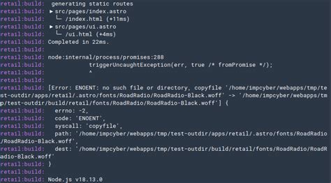 Build Process Fails With File Copy When Outdir Is In Upper Directory