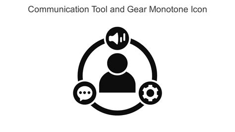Communication Tool And Gear Monotone Icon In Powerpoint Pptx Png And Editable Eps Format Ppt Example