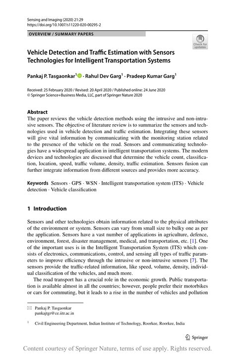 Vehicle Detection And Traffic Estimation With Sensors Technologies For Intelligent