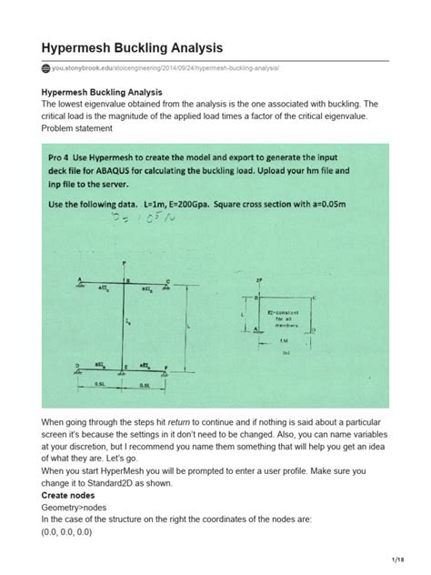 You Hypermesh Buckling Analysis Pdf Buckling