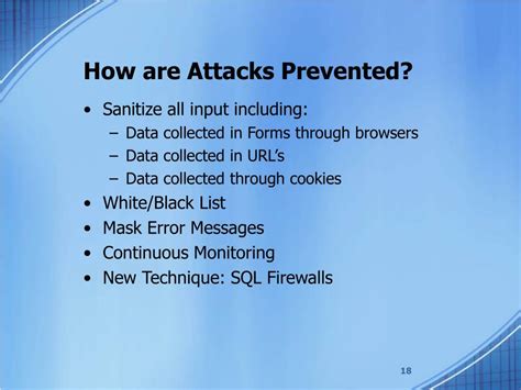 Ppt Injection Attacks Executing Preventing And Auditing Powerpoint Presentation Id85114