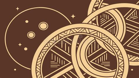 Abstract Interlocking Circles Design Geometric Pattern And Modern Art
