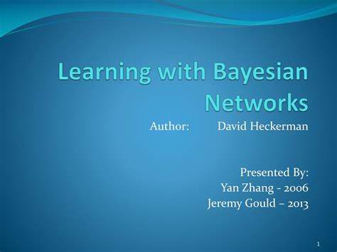 Ppt Learning With Bayesian Networks Powerpoint Presentation Free Download Id2487282