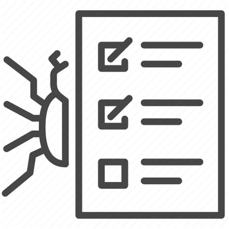Assurance Bug Checklist Qa Quality Test Case Icon Download On