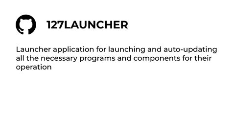 github zeralldmc 127launcher launcher for running games 127games js