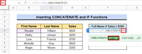 How To Concatenate Values For If Condition In Google Sheets